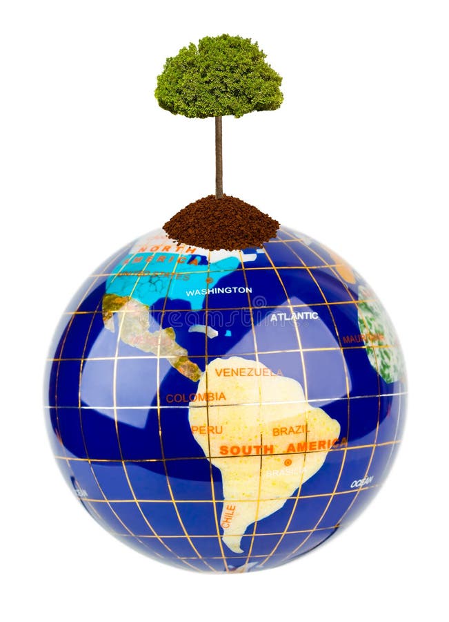 Globe and tree stock photo. Image of agriculture, global - 16804698
