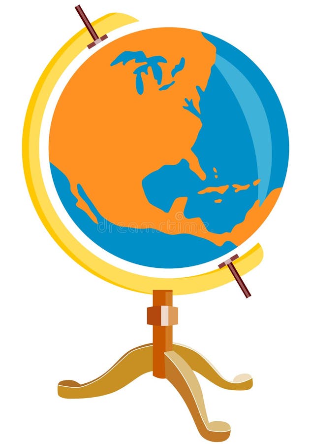 Globe with United States Map Stock Vector - Illustration of sphere ...