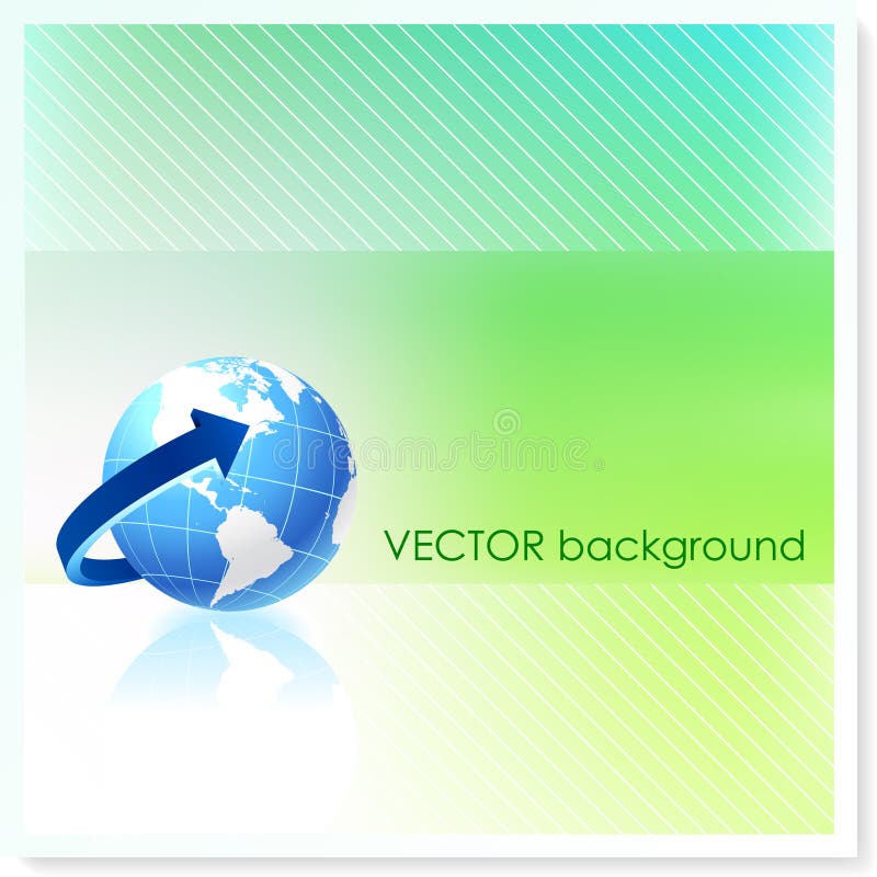 Globe on Vector Background stock illustration. Illustration of arrow ...