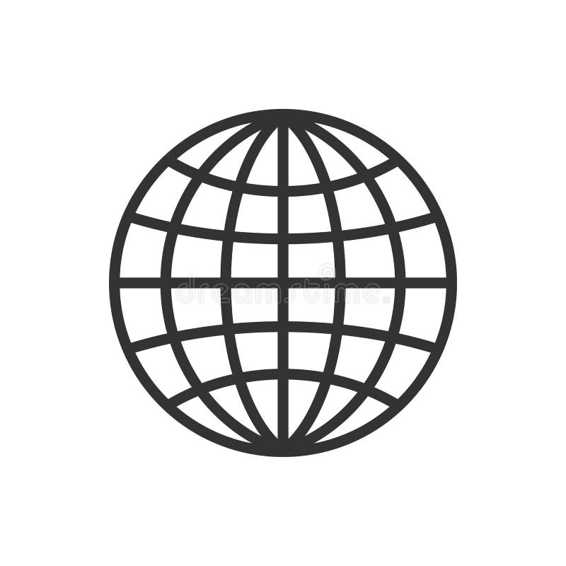 Globe Vector Logo. Earth Planet Symbol Stock Vector - Illustration of ...