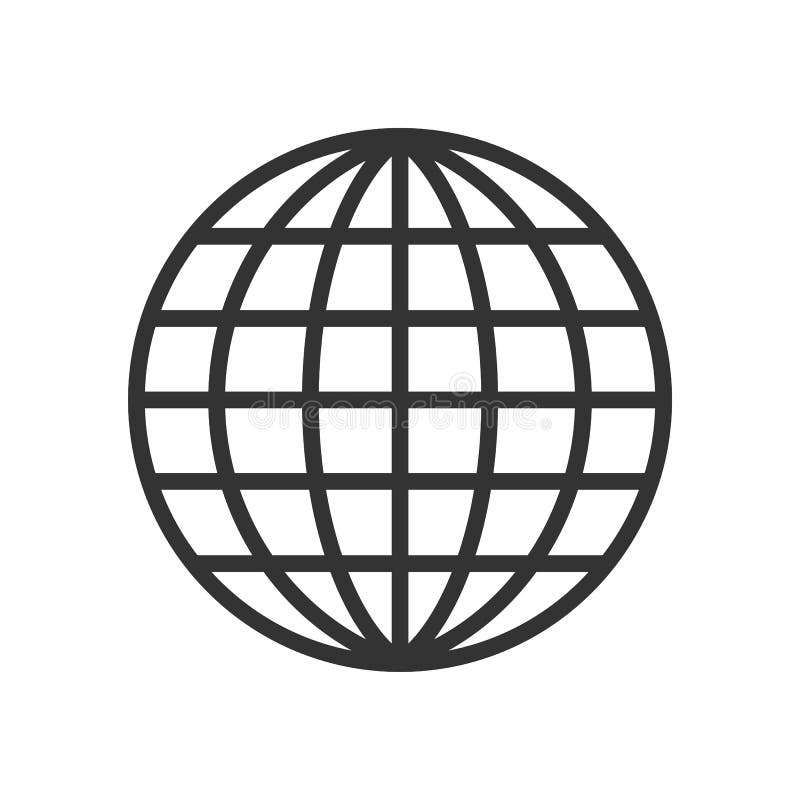 Globe Vector Logo. Earth Planet Symbol Stock Vector - Illustration of ...