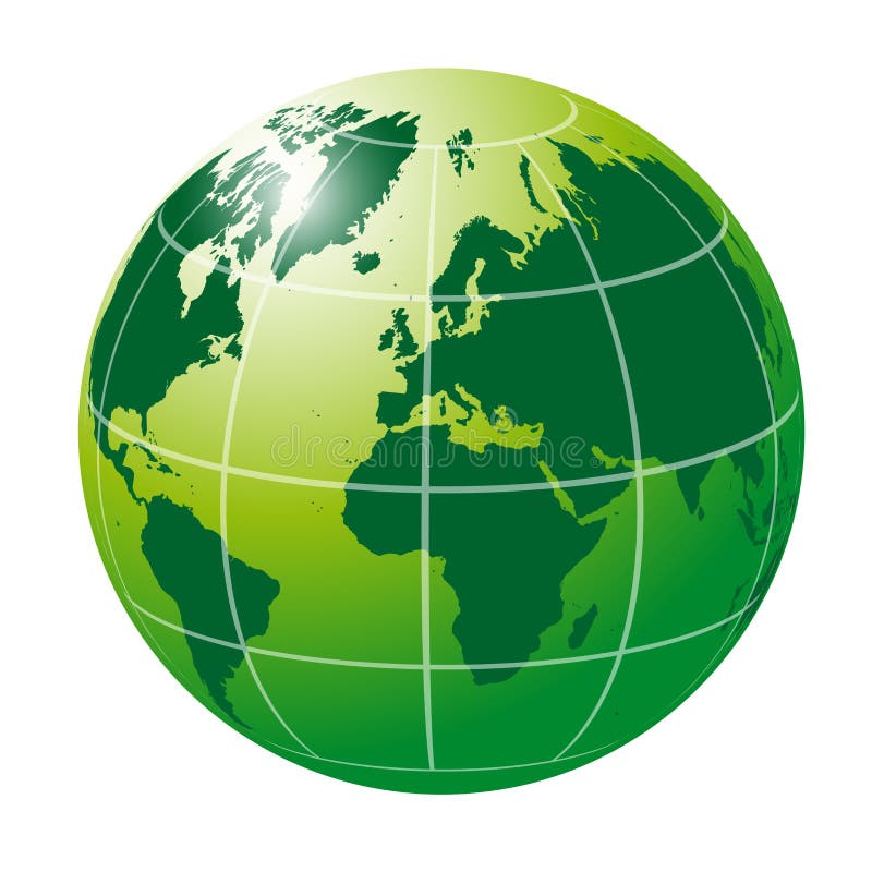 Globe vert international illustration de vecteur. Illustration du ...
