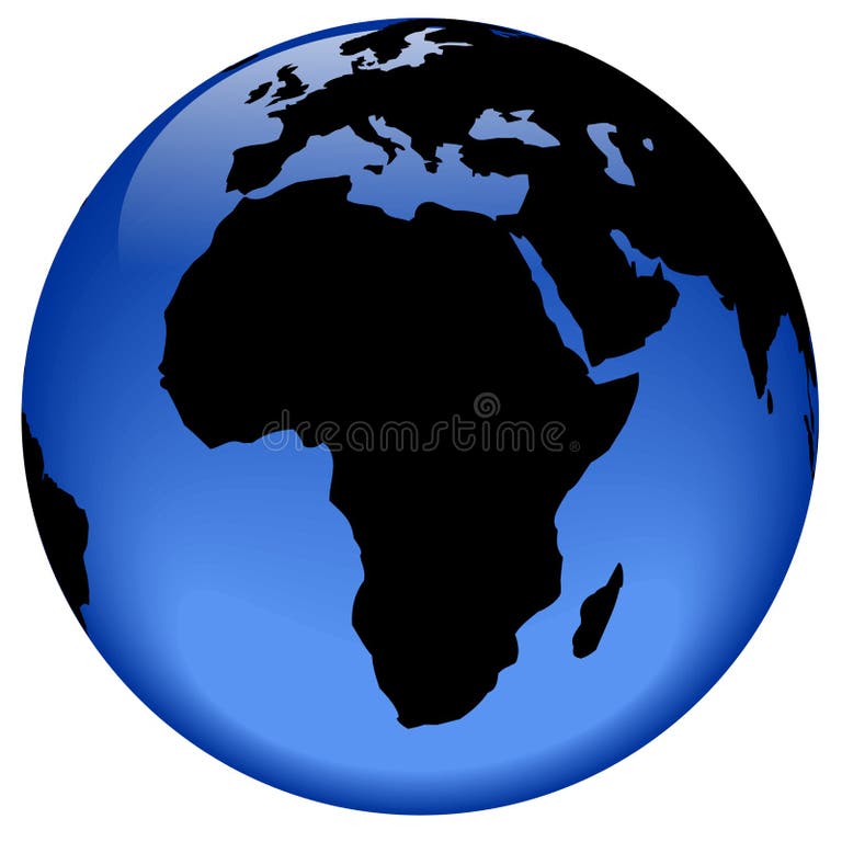 Globe view - Africa stock illustration. Illustration of ecology - 310192