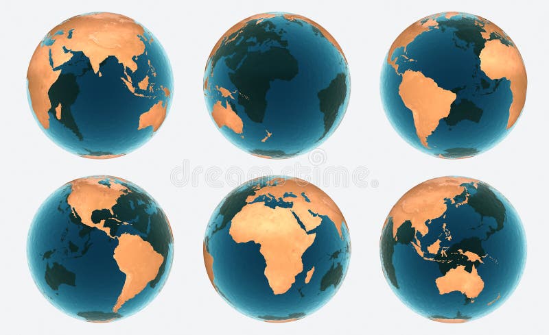 Globe with water texture stock illustration. Illustration of water ...