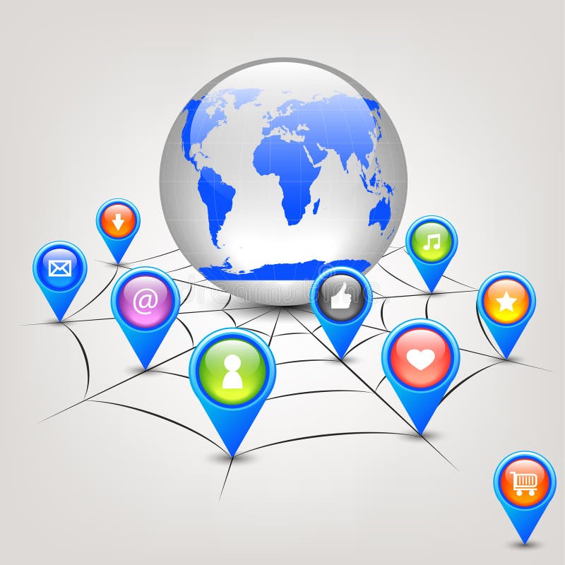 Globe Circle Web Site Logo stock illustration. Illustration of banner ...