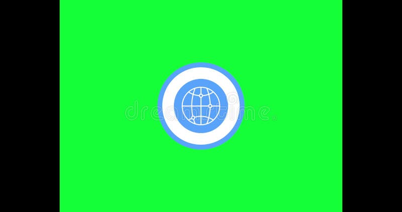 Globe and Web Icon Rotate on Green Screen Stock Video - Video of screen ...