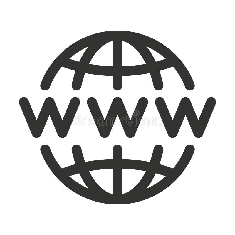 Globe and Web Site Icon. Online World Www Vector Illustration Stock ...
