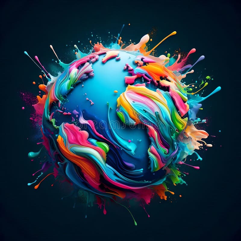 A Globe Where the Continents are Depicted with Bold, Stock Illustration ...