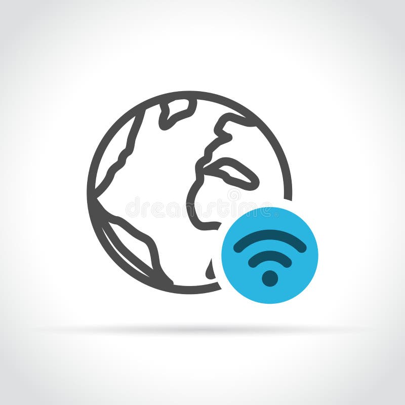 Wireless World Wifi Earth Broadband Symbol Of Worldwide Internet Access ...