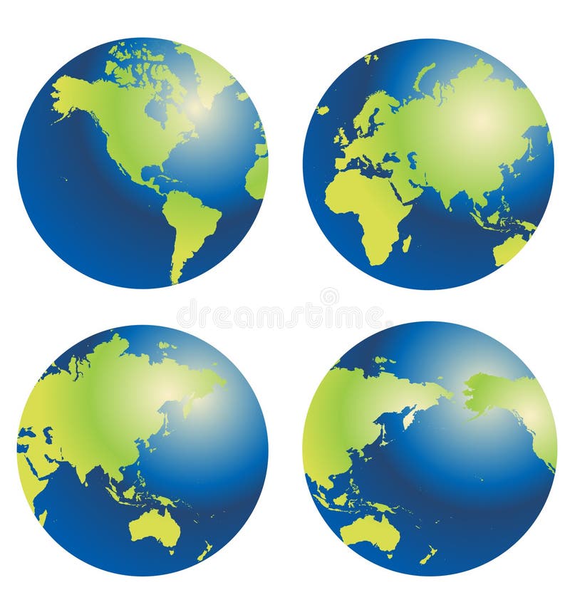 Vector globe and map stock vector. Illustration of pole - 9320394