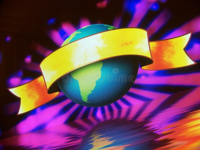 Globe World Banner stock photo. Image of global, parchment - 3377022