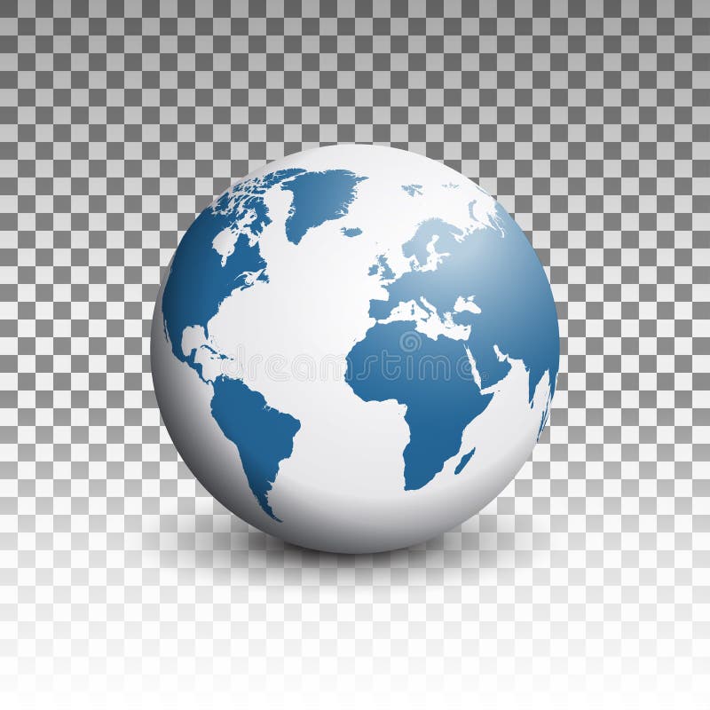 Trasparent World Map on Transparent Background Stock Illustration ...