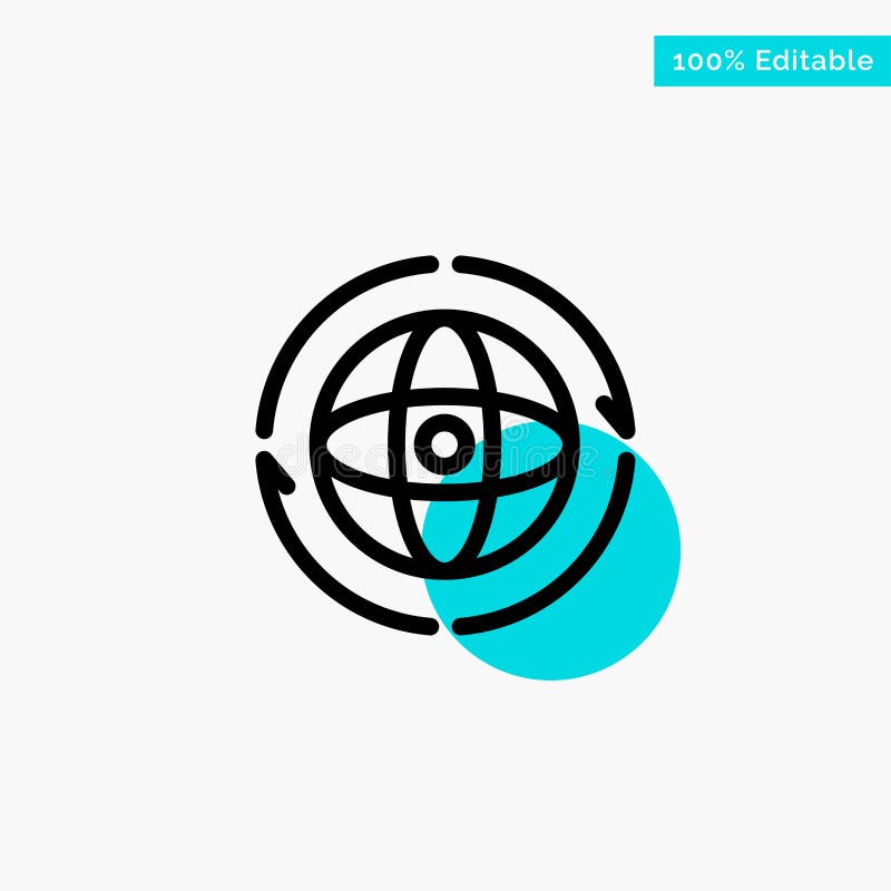 Globe, World, Earth, Atom, Connect Turquoise Highlight Circle Point ...