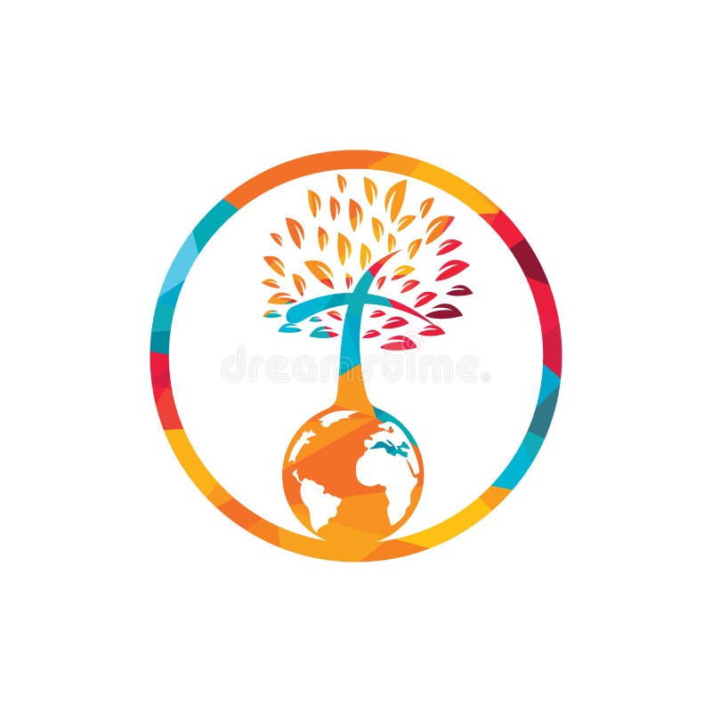 Global Church Vector Logo Design Template. Stock Vector - Illustration ...
