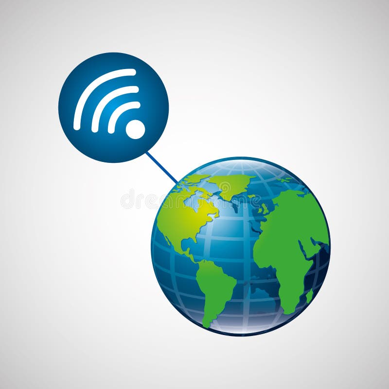 Globe World Internet Connection Service Stock Illustration ...