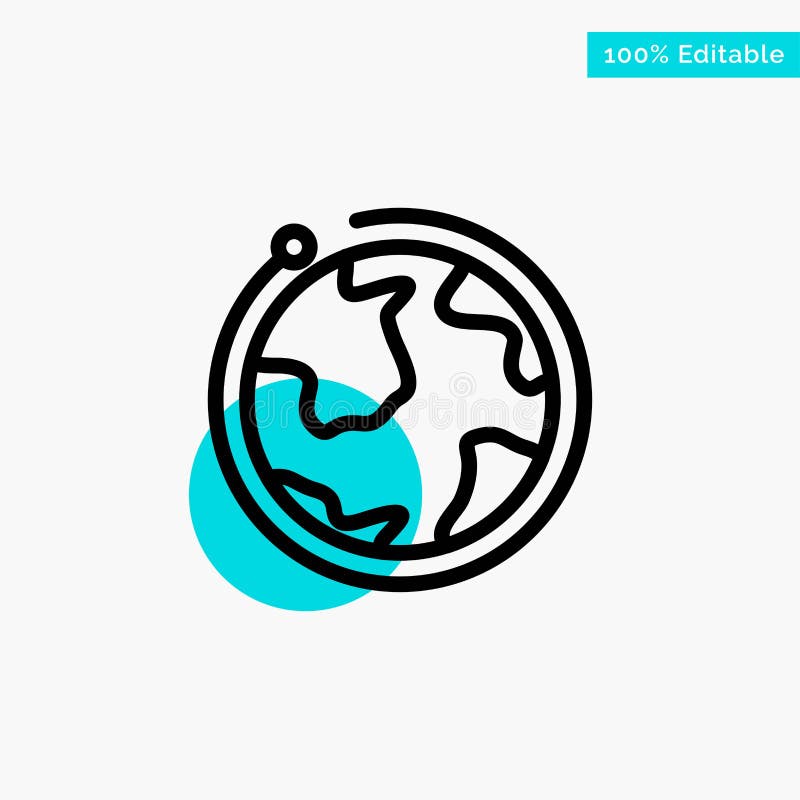 Globe, World, Internet, Hotel Turquoise Highlight Circle Point Vector ...