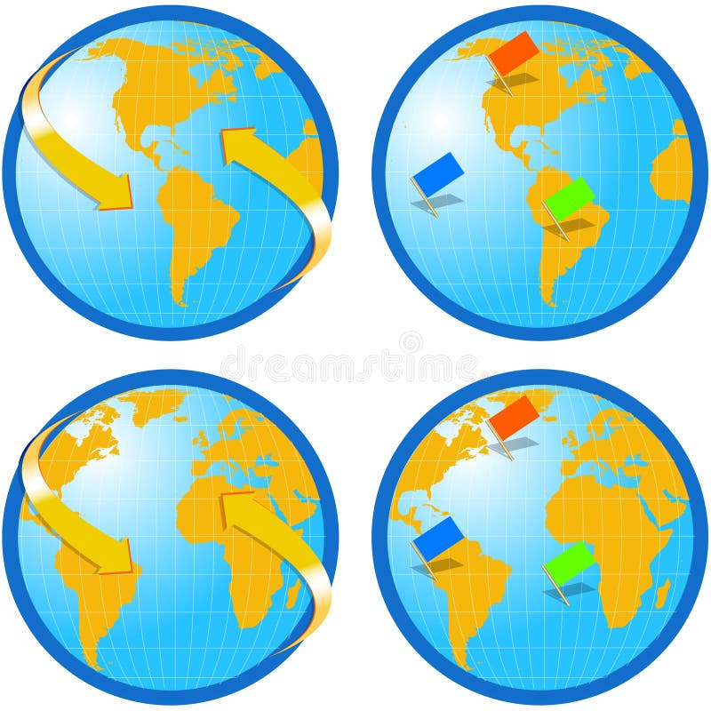 Globe World Map stock illustration. Illustration of concept - 1369143