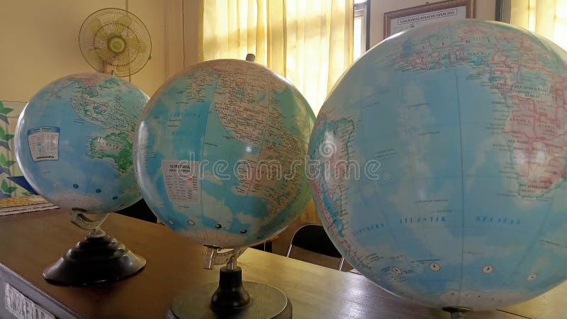 Globe, World Map in the Form of a Ball on a Table Stock Image - Image ...