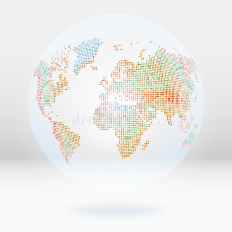 Globe or World Map Located on the Background of 3D Rooms Stock ...