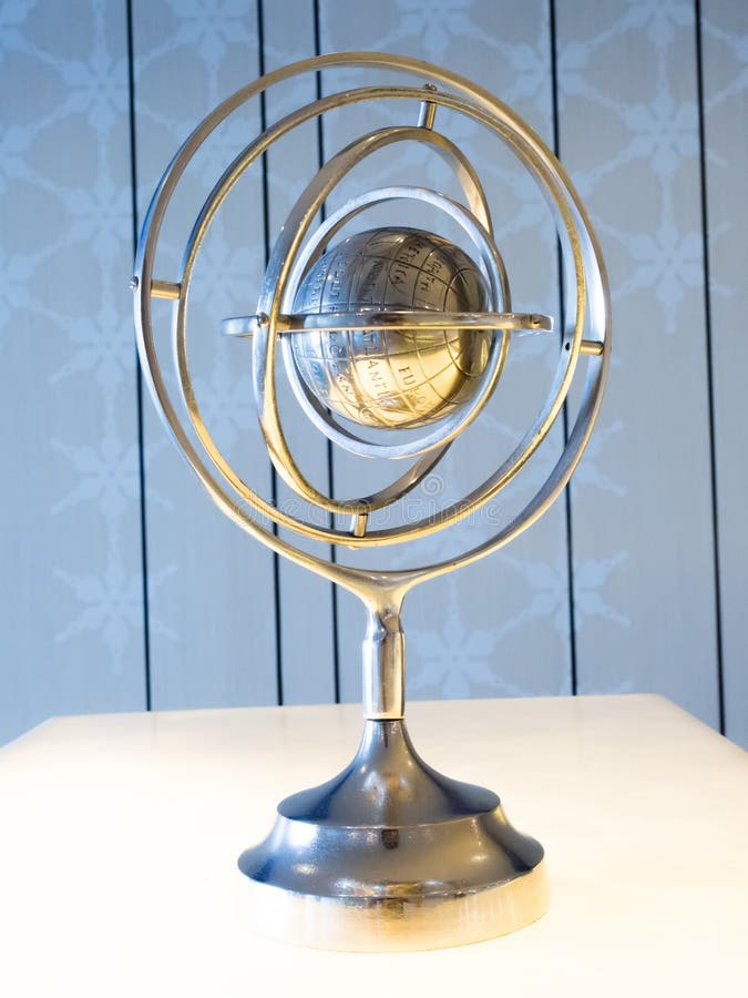 Globe : World Map Spin Steel Decoration Stock Photo - Image of earth ...