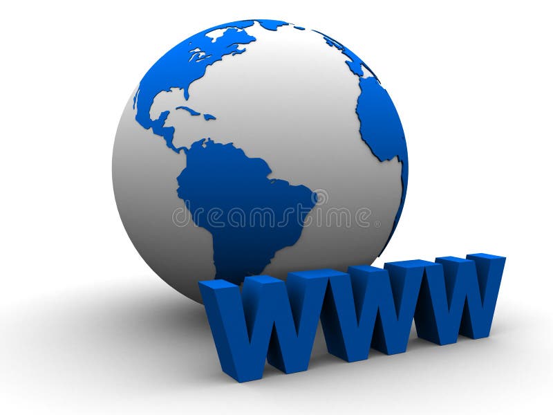 Globe and www sign stock illustration. Illustration of planet - 3002721