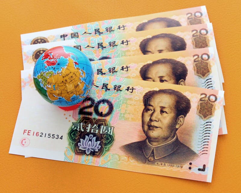 20 and 100 Yuan Isolated on a White Background. Stock Photo - Image of ...