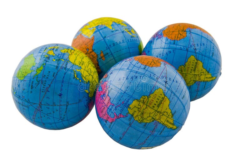 Two globes stock photo. Image of equipment, continents - 3469882