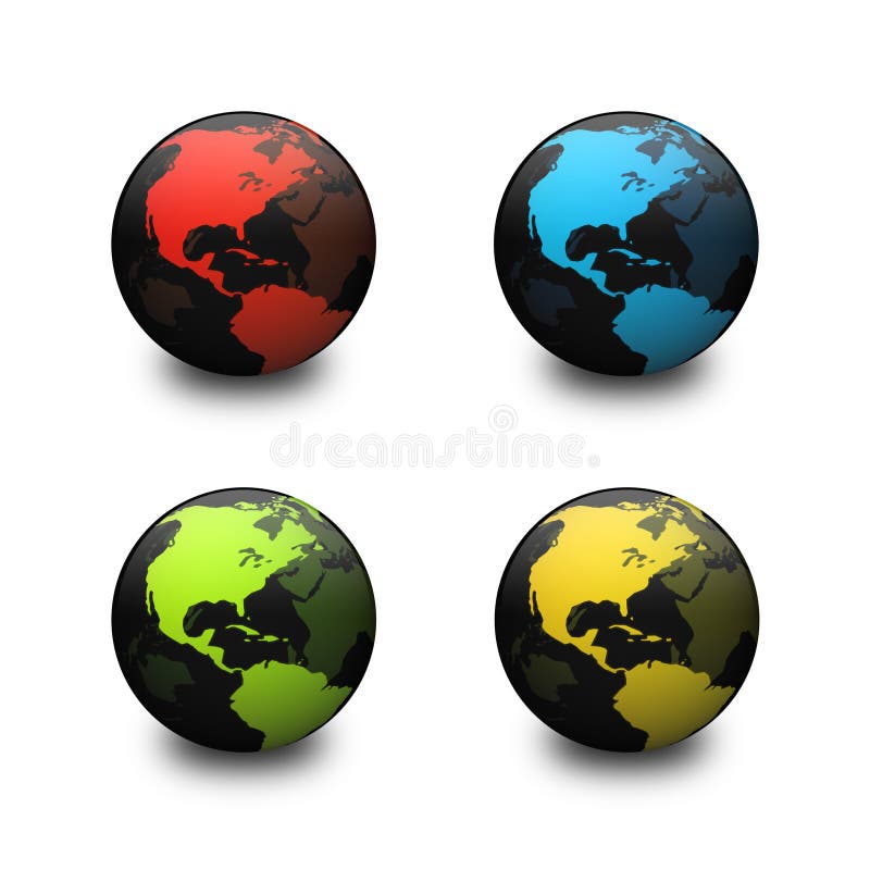 Globes stock illustration. Illustration of globe, rendering - 9451666