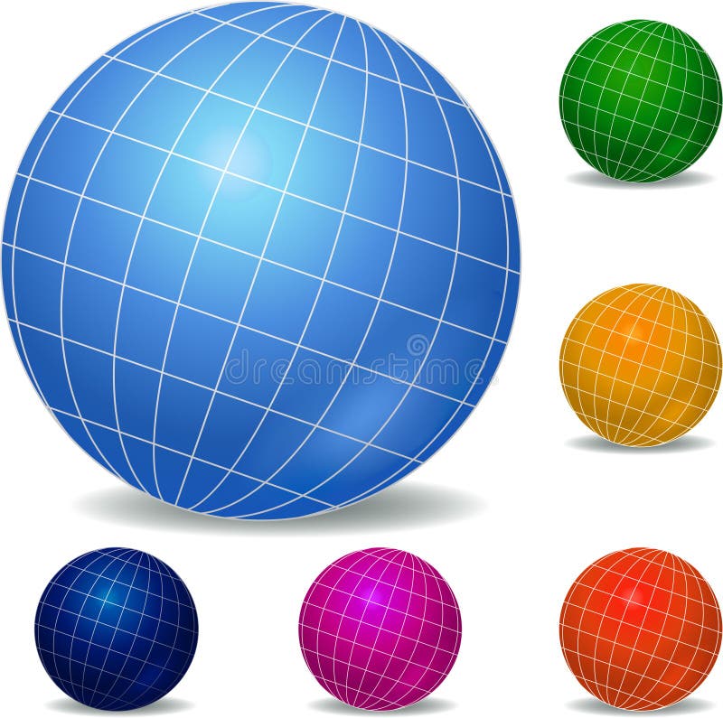 Abstract globe icons. stock vector. Illustration of glass - 13160222