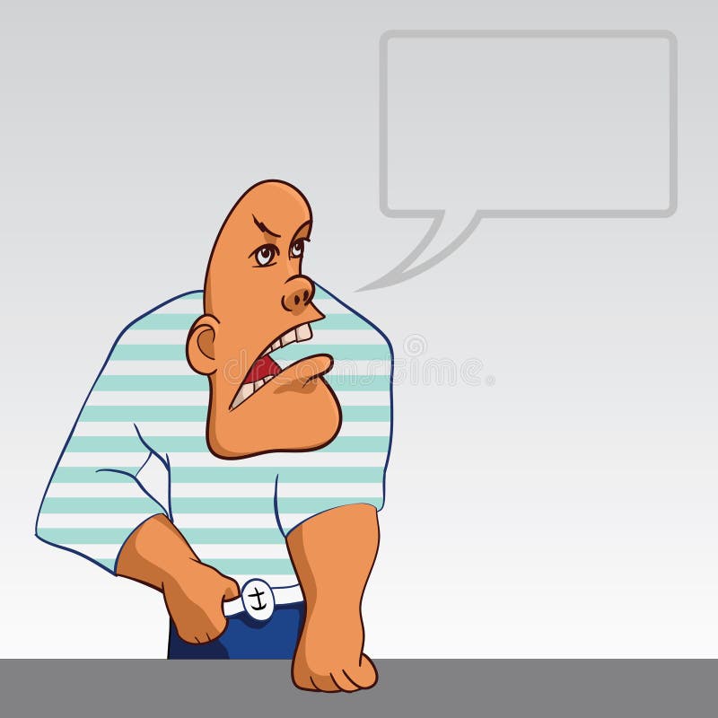 Globo De La Palabra Del Whith Del Marinero Stock de ilustración ...