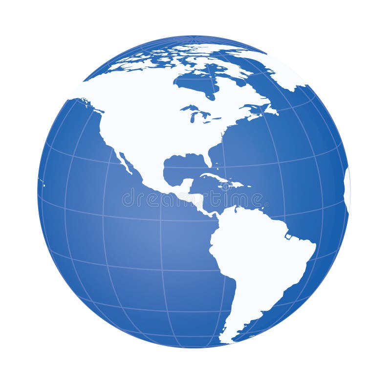 Mapa Del Mundo Redondo Del Globo Ejemplo Plano EPS 10 Stock de ...