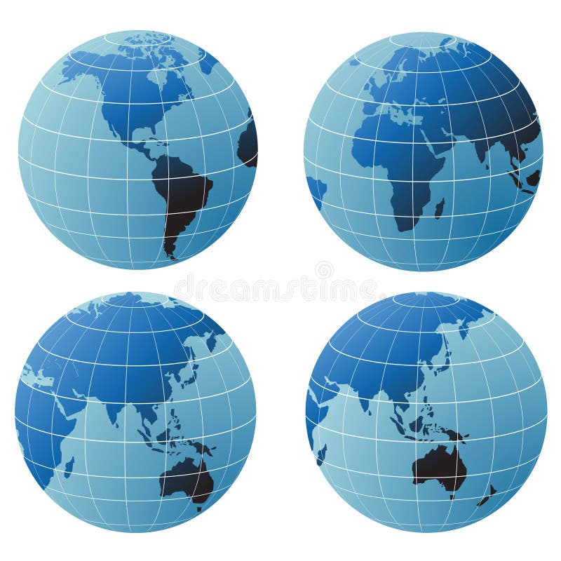 Globo del mundo ilustración del vector. Ilustración de continentes ...