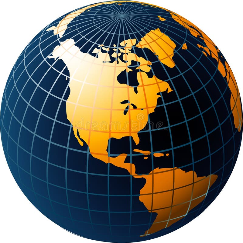 Globo del mundo stock de ilustración. Ilustración de esférico - 9877882