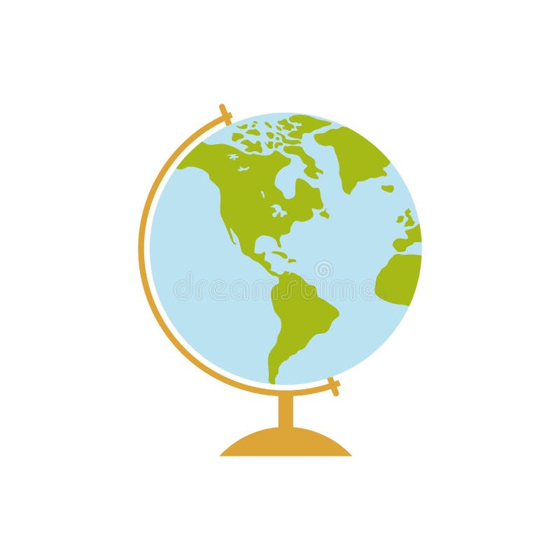 Globo Del Mundo De La Escuela Stock de ilustración - Ilustración de ...