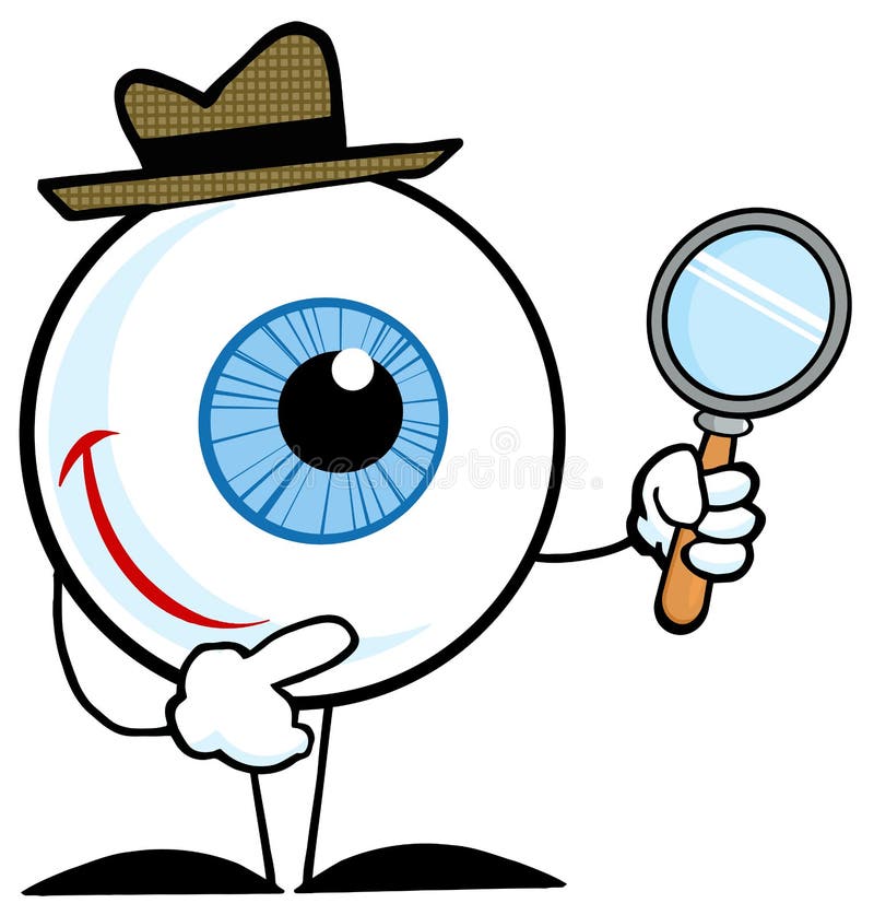 Globo Del Ojo Detective Sonriente Ilustración del Vector - Ilustración ...
