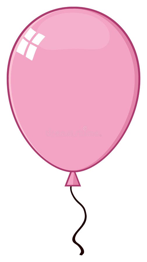 Globo Del Rosa De La Historieta Ilustración del Vector - Ilustración de ...