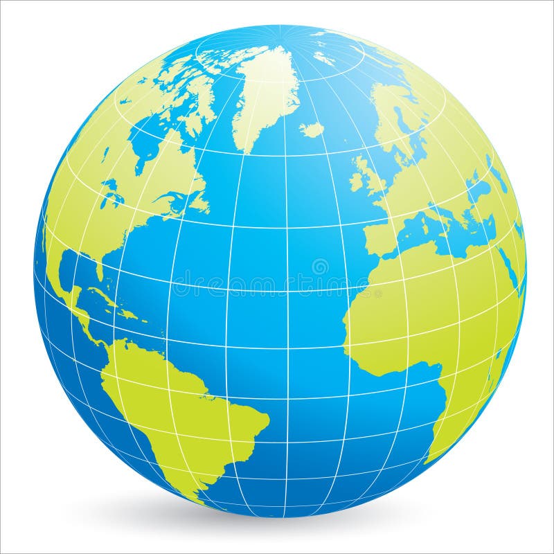 Globo do mundo ilustração stock. Ilustração de norte - 24934879