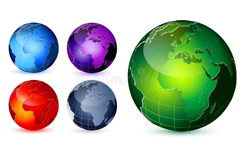 Globo do mundo ilustração do vetor. Ilustração de vetor - 8841171