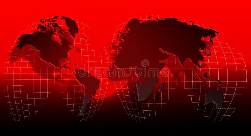 Globo do mundo em um grid4 ilustração stock. Ilustração de globo - 3940924