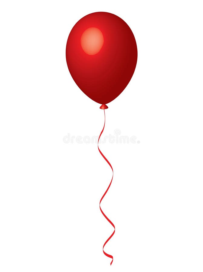 Globo rojo ilustración del vector. Ilustración de caucho - 30137334