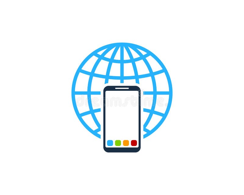 Globo Smartphone Logo Icon Design Ilustración del Vector - Ilustración ...