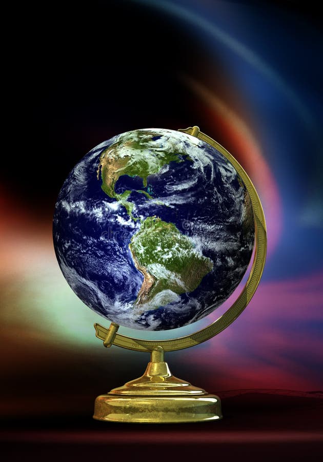 Globo verdadero de Eartn foto de archivo. Imagen de nubes - 1142138