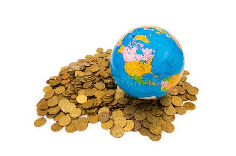 Dinero y globo imagen de archivo. Imagen de planeta, marco - 9779261