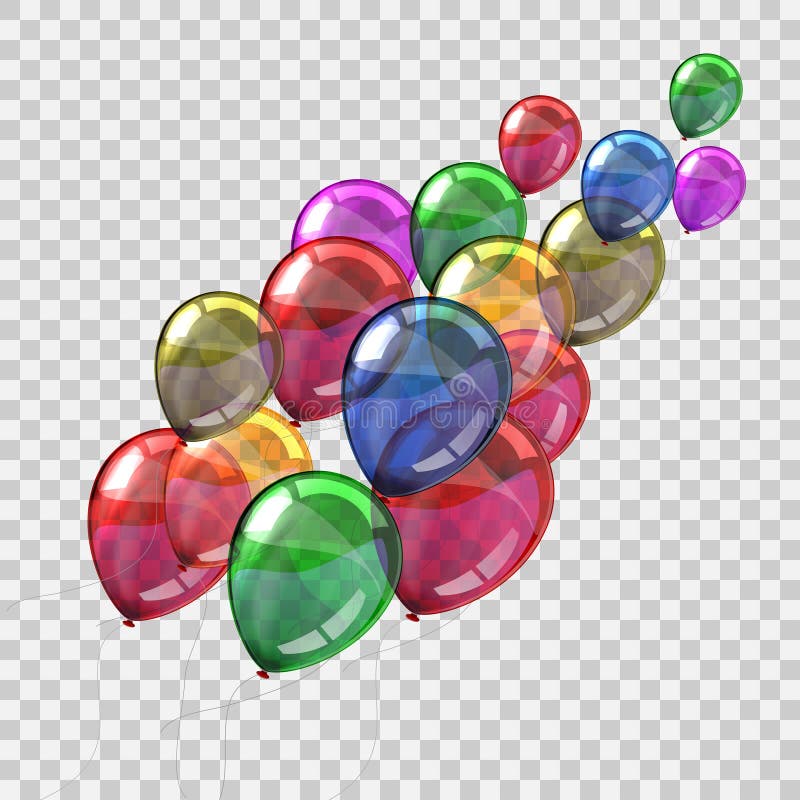 Globos Coloreados Del Helio - Ilustración del Vector - Ilustración de ...