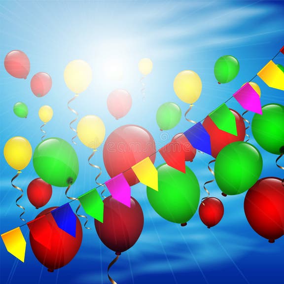 Globos del color ilustración del vector. Ilustración de hospitalidad ...