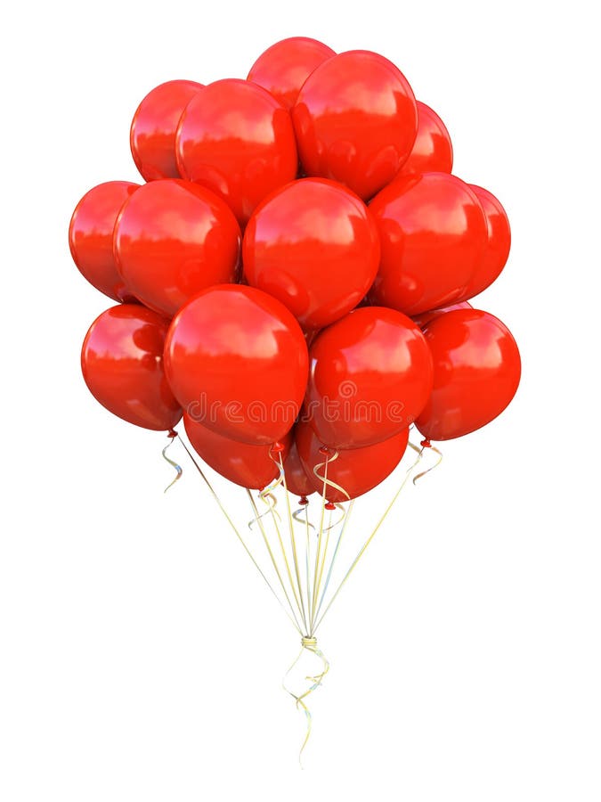 Globos rojos stock de ilustración. Ilustración de flotador - 30682018