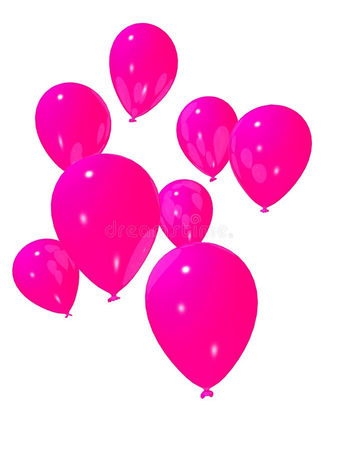 Globos rosas vectoriales ilustración del vector. Ilustración de rosa ...