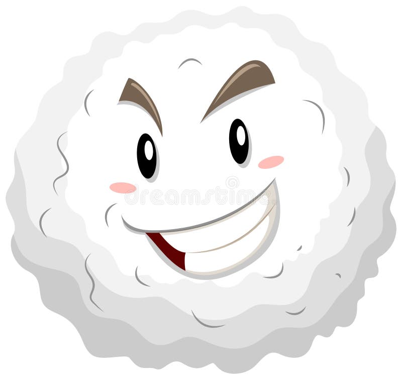 Globule blanc heureux illustration de vecteur. Illustration du grimacer ...