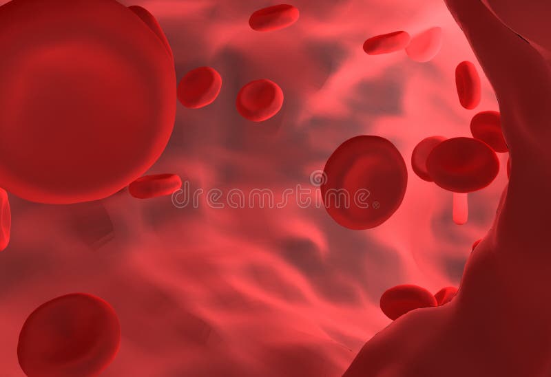 Globule Rouge Dans Le Vaisseau Sanguin Illustration Stock ...