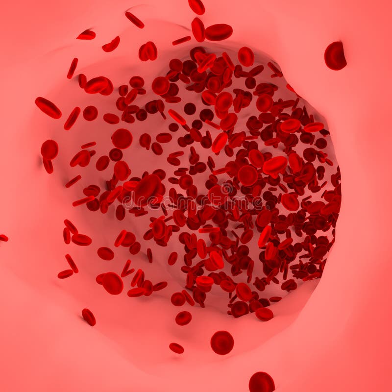 Globule Rouge Dans Le Vaisseau Sanguin Illustration Stock ...
